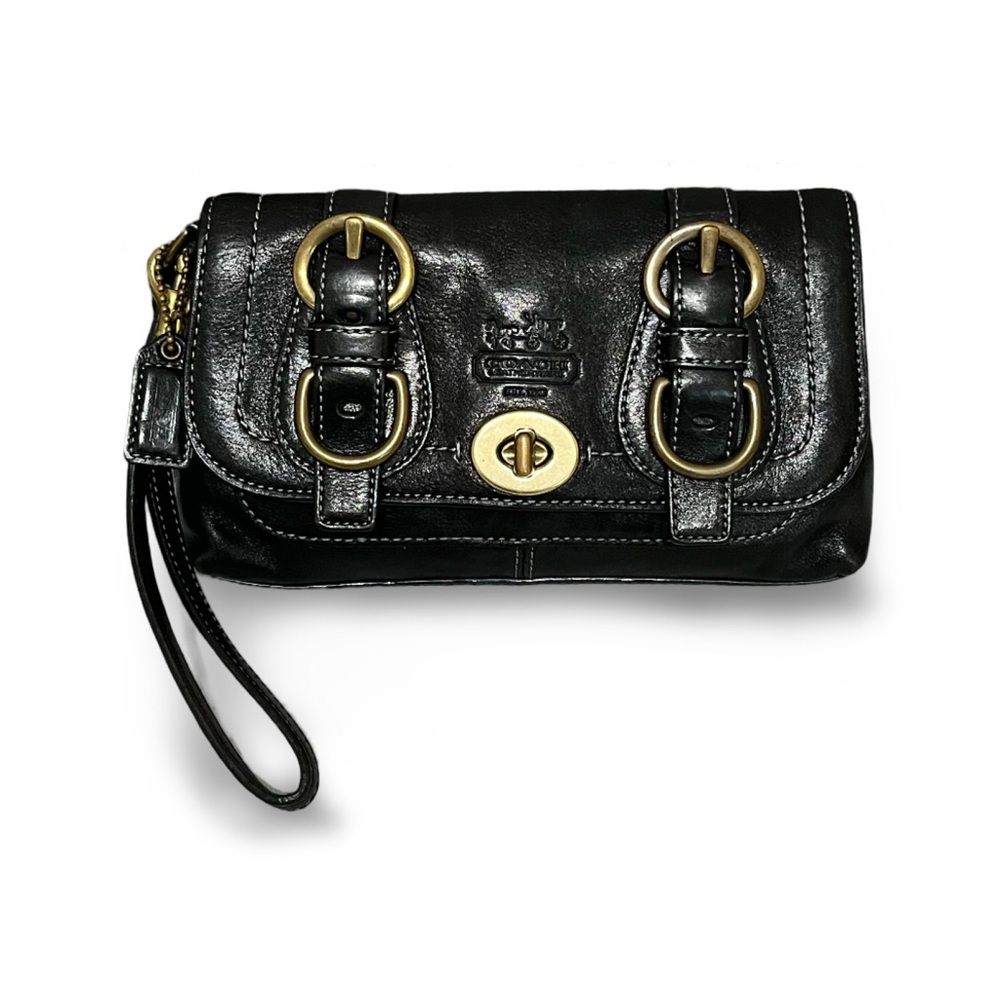 Rare! Coach Garcia Legacy Black Vachetta Leather Larg… - Gem